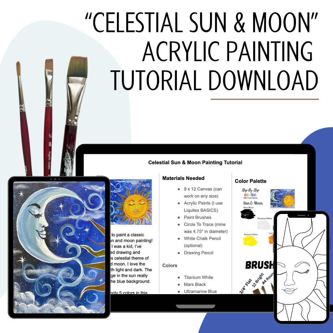 Celestial Sun & Moon Painting