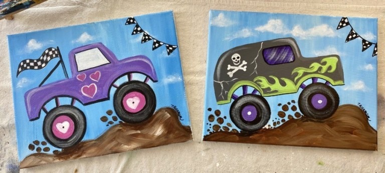 "Monster Truck" - Kids Painting Tutorial